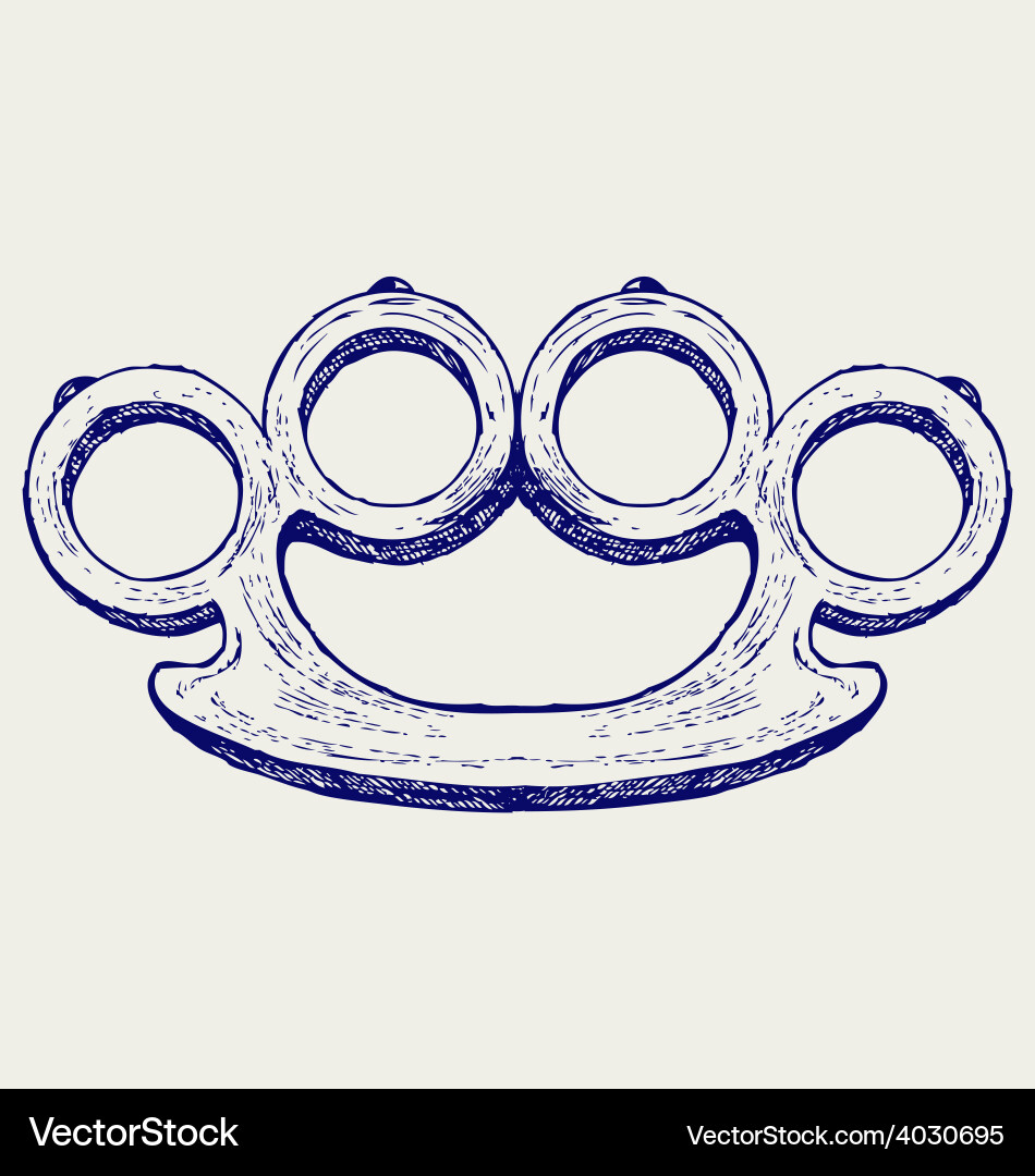 Brass Knuckle Vector Brass Knuckle With Roses Design Element For Logo