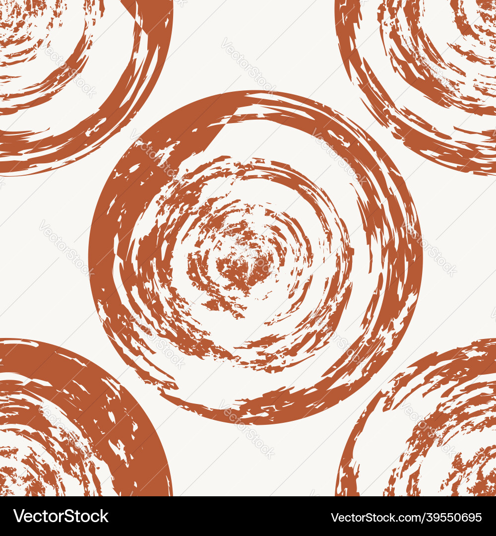 Brush strokes circle seamless pattern design Vector Image