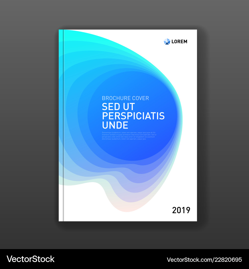 Corporate brochure cover design template Vector Image