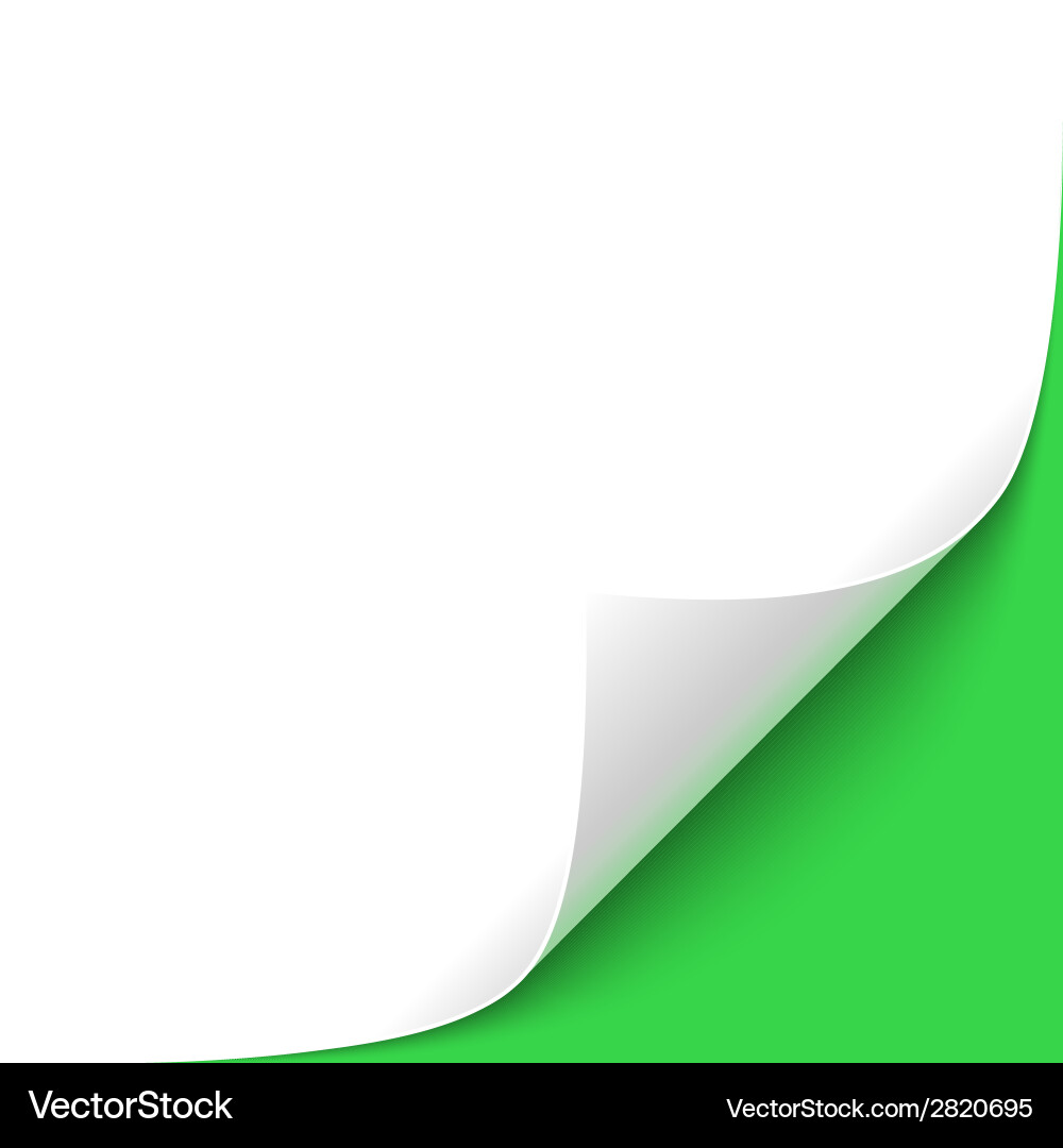 Curled corner Royalty Free Vector Image - VectorStock
