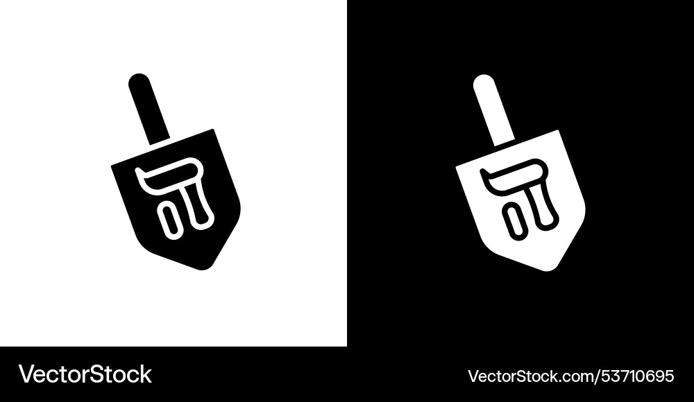 Dreidel icon art design Royalty Free Vector Image