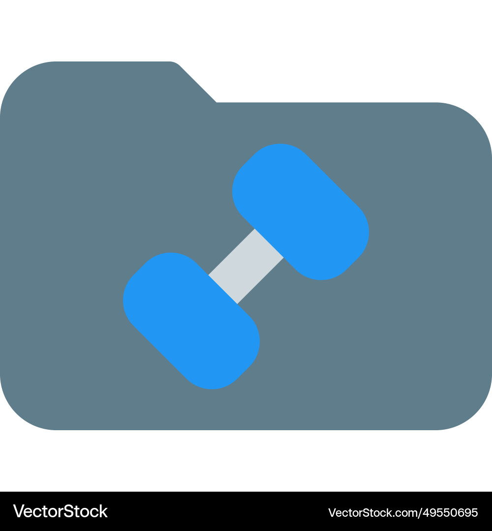 Exercise related computer folder isolated Vector Image