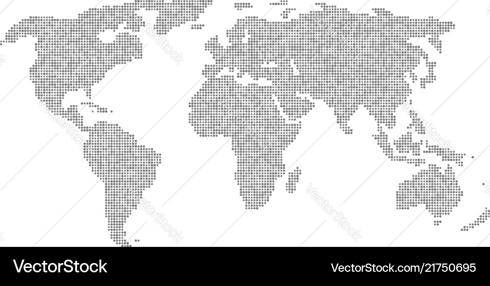 Infographic element with grey global world map Vector Image