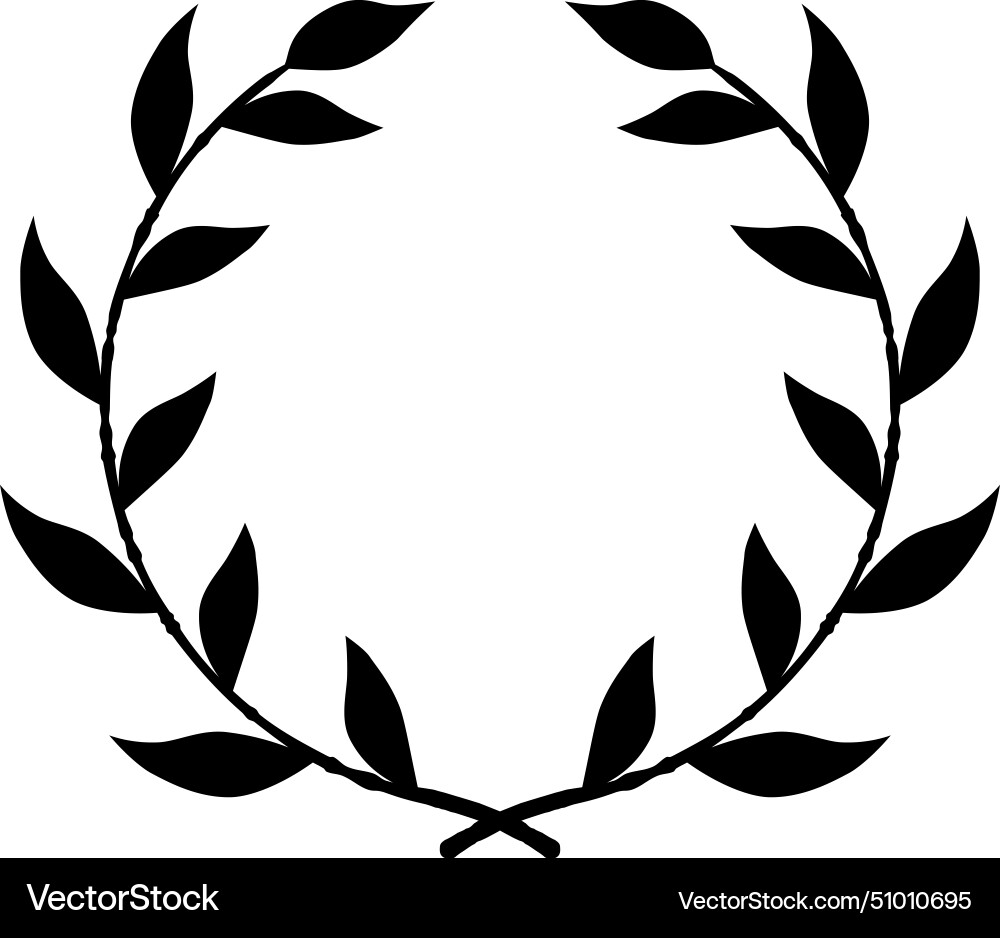 Laurel icon isolated on white background Vector Image