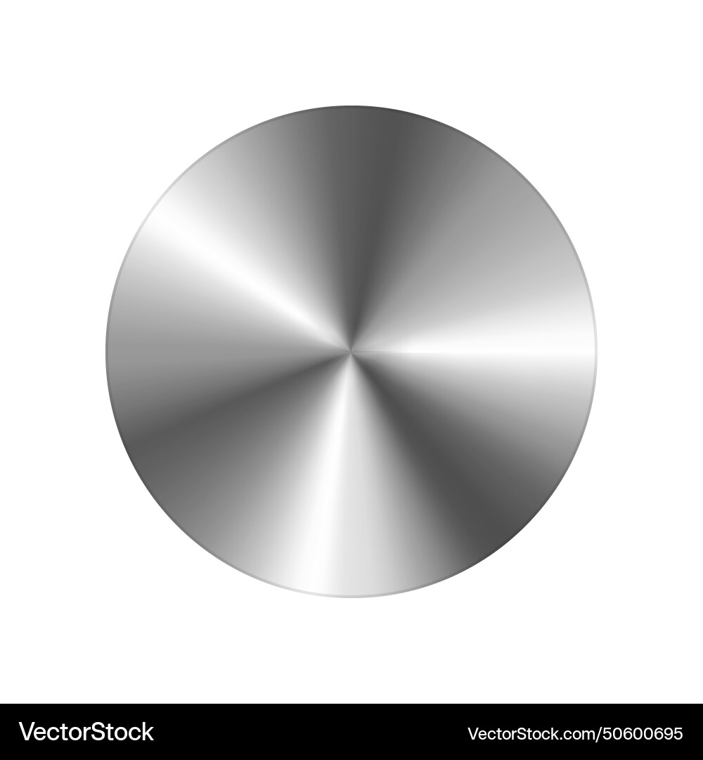 Metal circle with steel texture Royalty Free Vector Image