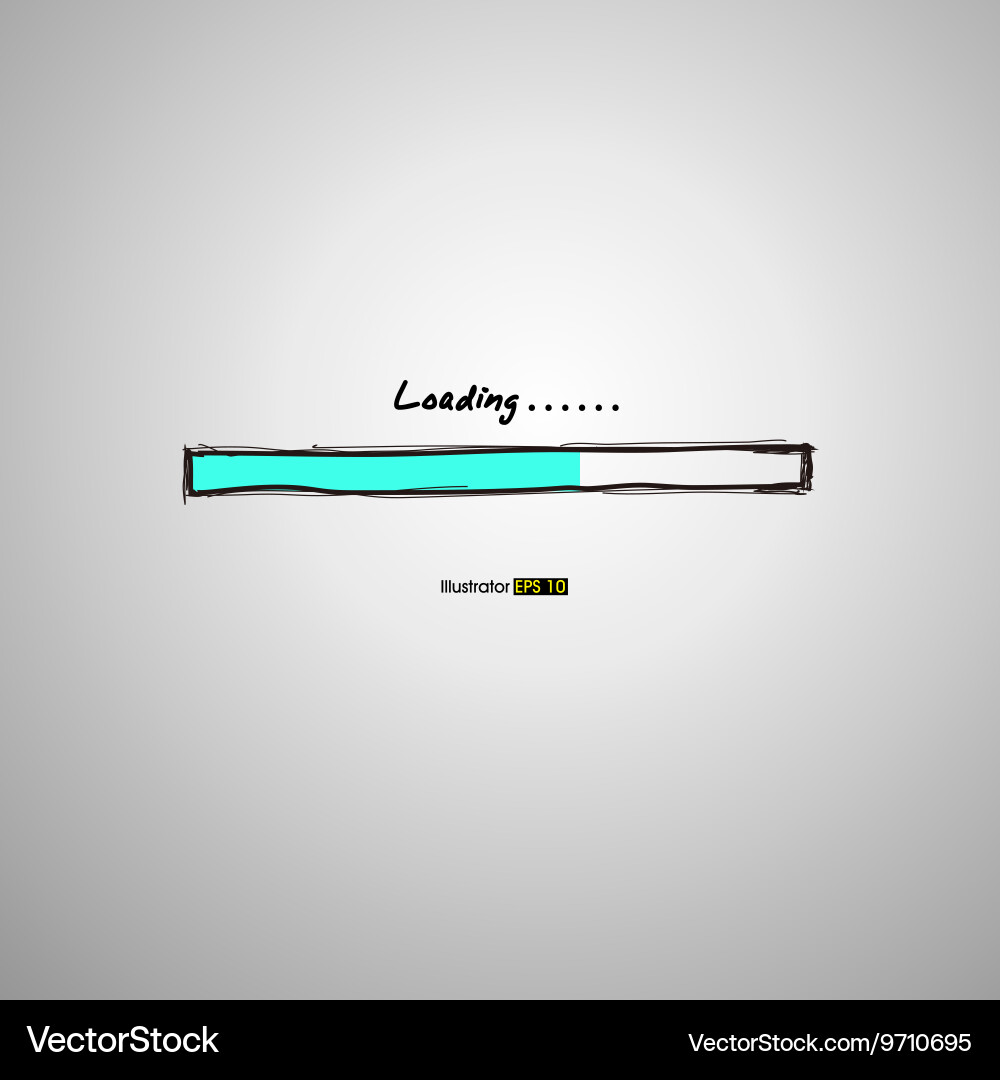 Sketch progress bar Royalty Free Vector Image - VectorStock