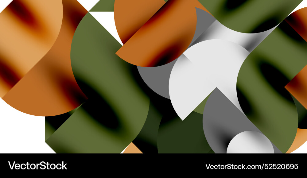 Tech minimal circular shapes geometric art Vector Image