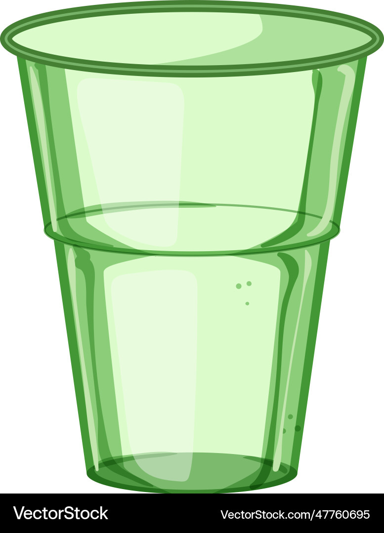 Template plastic cup cartoon Royalty Free Vector Image