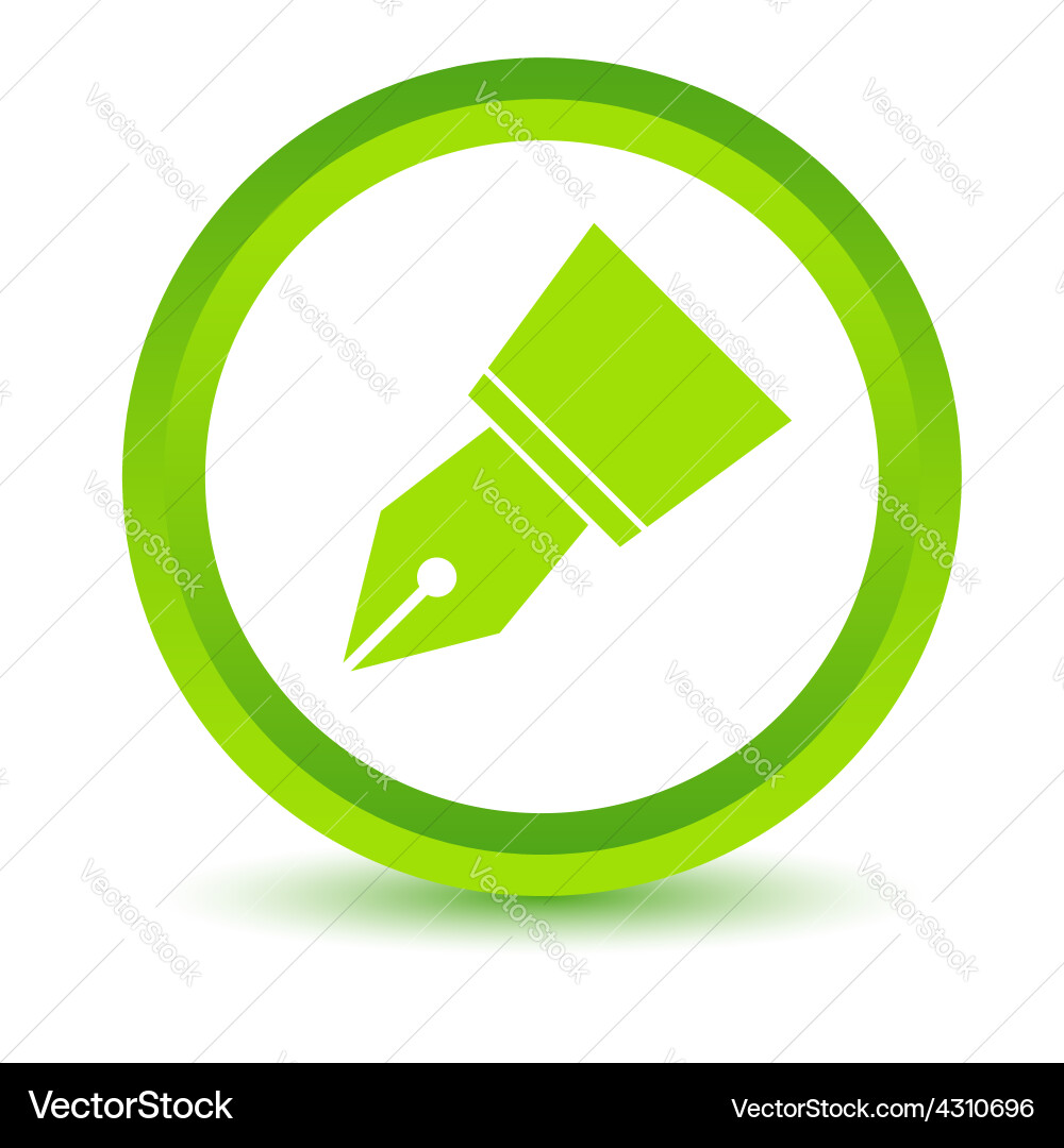 Green pen icon Royalty Free Vector Image - VectorStock
