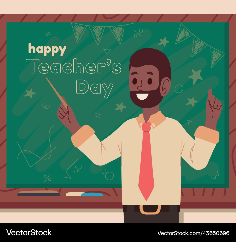 Happy teachers day concept Royalty Free Vector Image