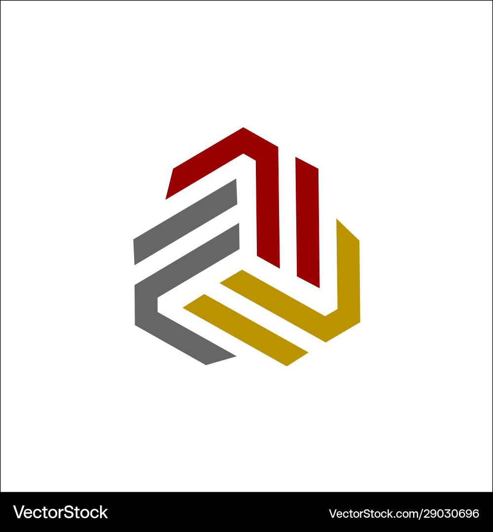 Initials fff logo triple f Royalty Free Vector Image