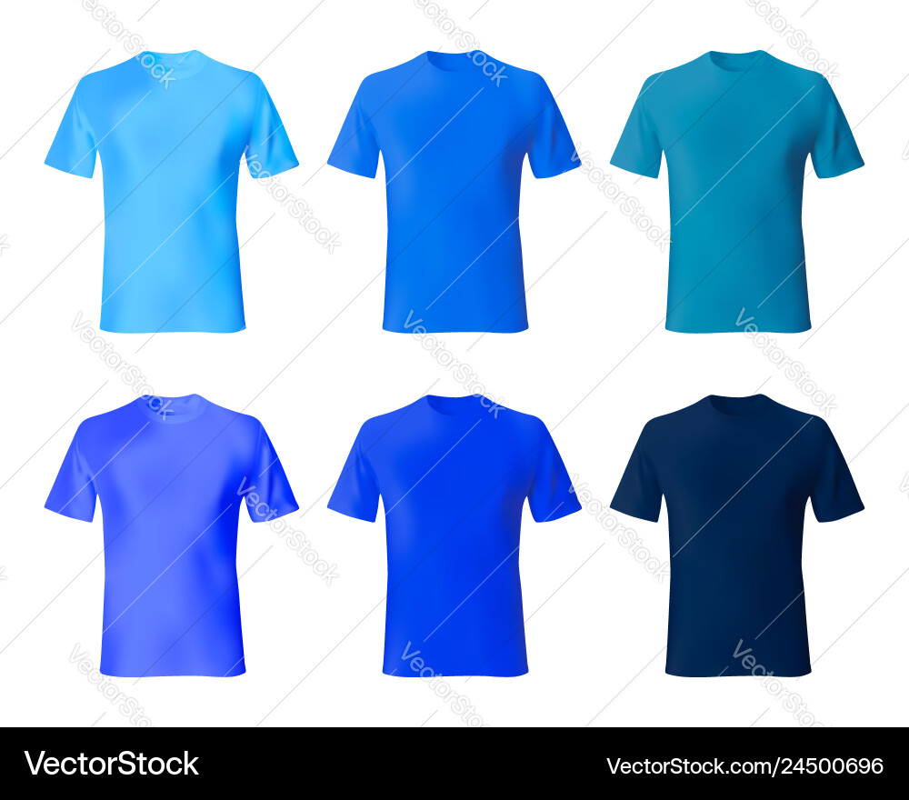 Shirt design template set men t navy blue Vector Image