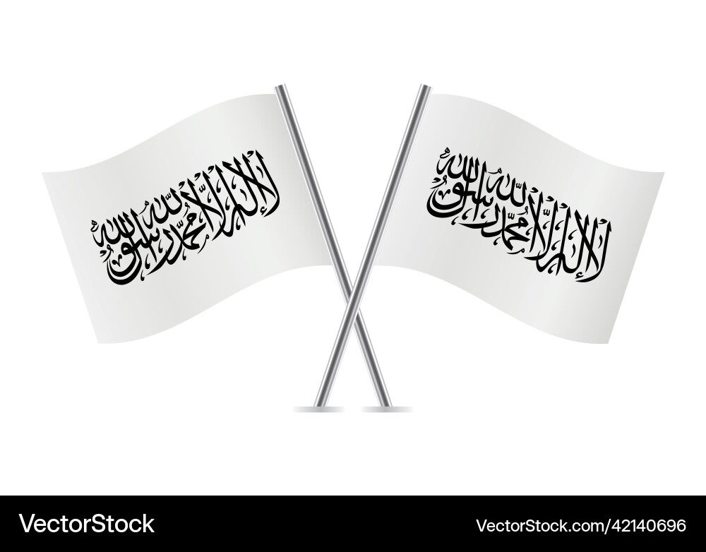 Taliban Flags of Afghanistan Royalty Free Vector Image