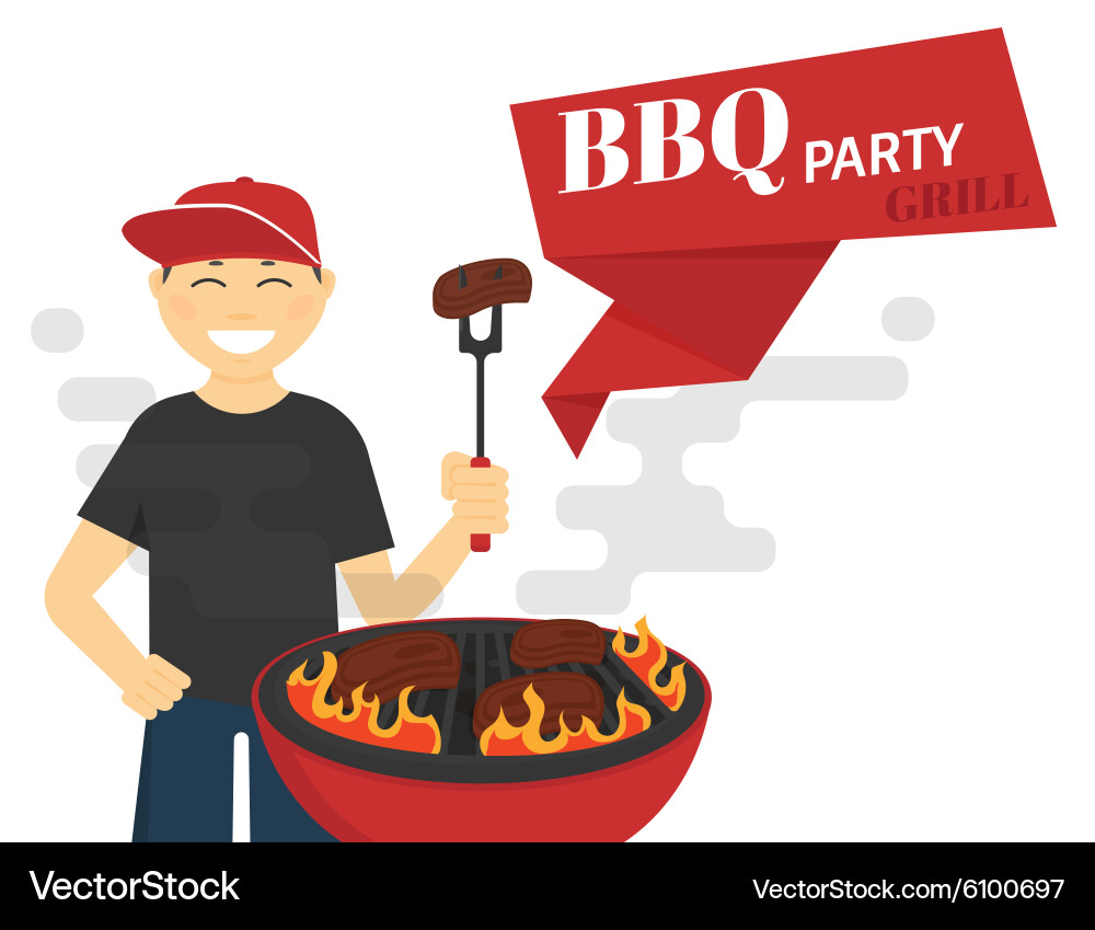 Bbq cooking Royalty Free Vector Image - VectorStock