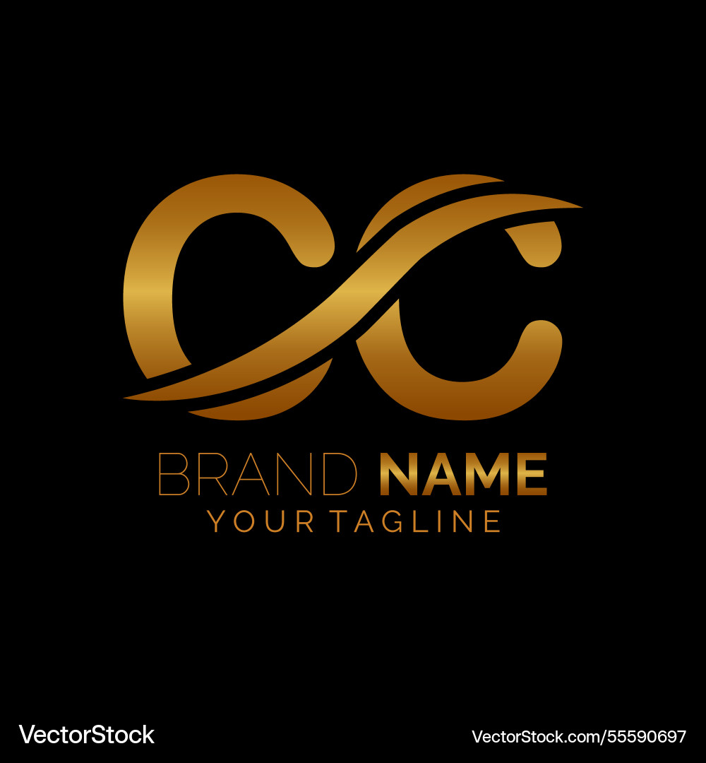 Cc logo design Royalty Free Vector Image - VectorStock