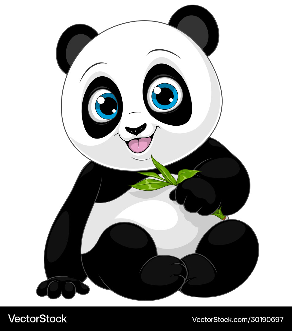 Smiling Panda Cub Royalty Free Vector Image - VectorStock