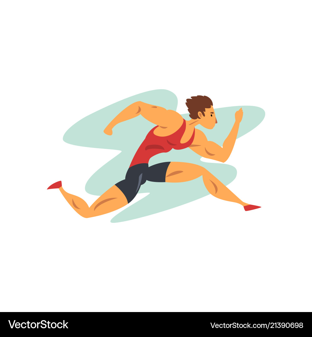 Athlete man running professional sportsman Vector Image