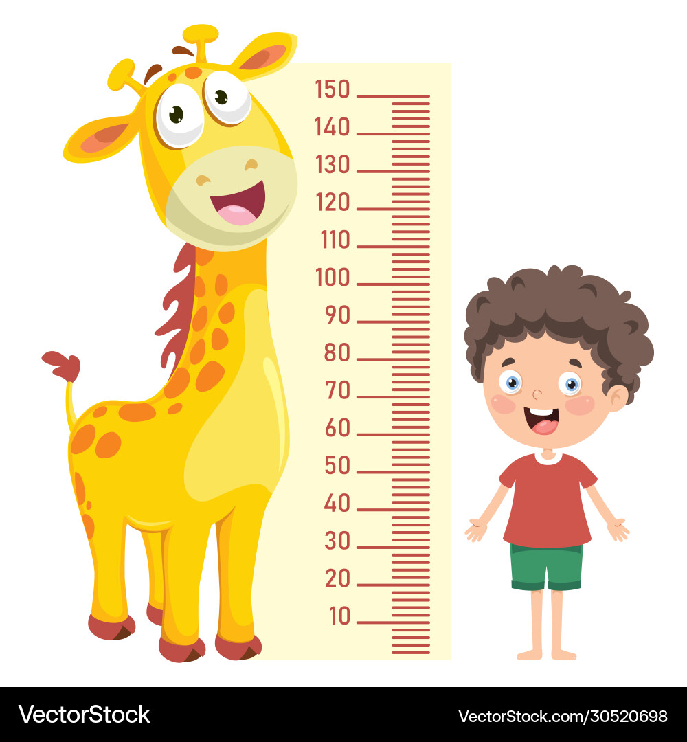 Child Height Chart - Measurement Tool Royalty Free Vector