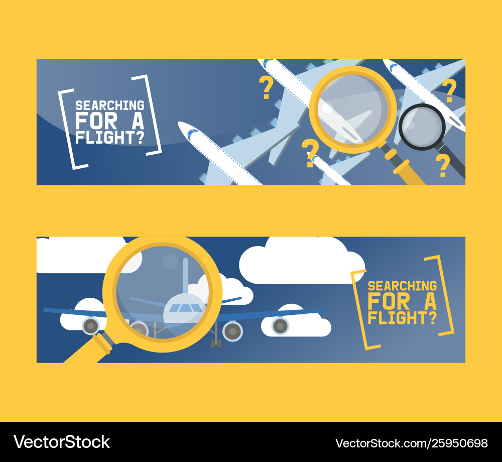 Flight Search & Ticket Booking Royalty Free Vector Image