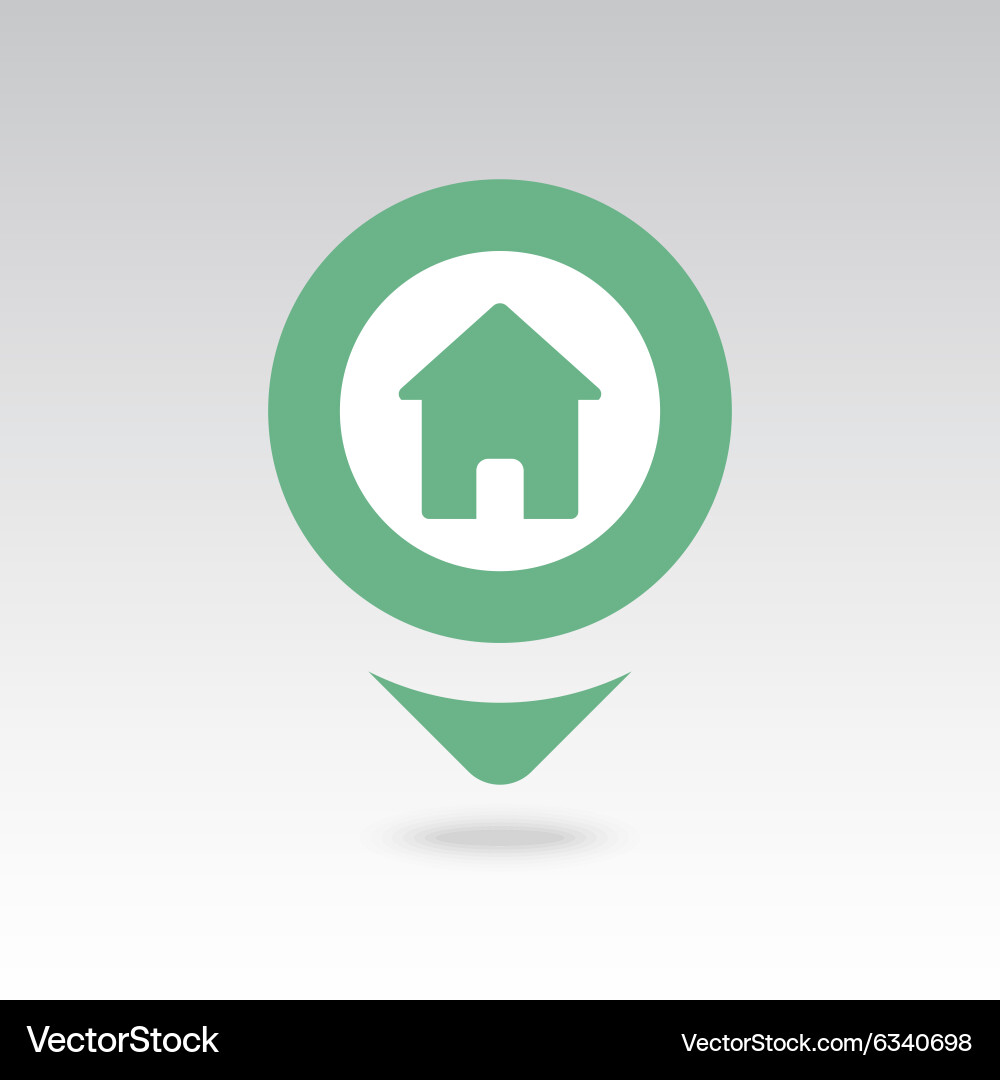Home pin map icon pointer markers Royalty Free Vector Image