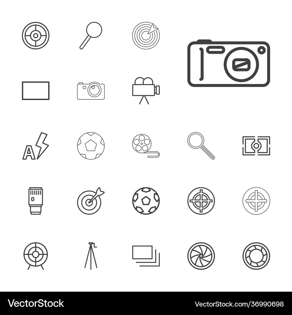 Icons im Fokus Lizenzfreies Vektorbild - VectorStock