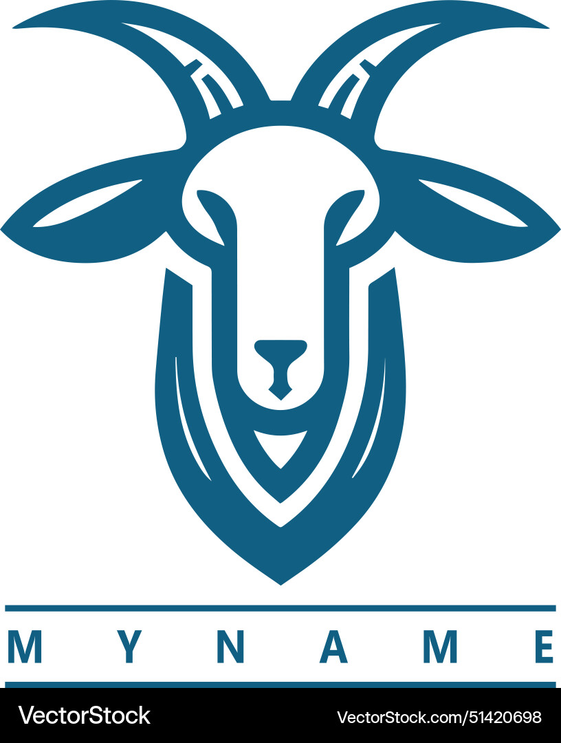Modern goat logo Royalty Free Vector Image - VectorStock