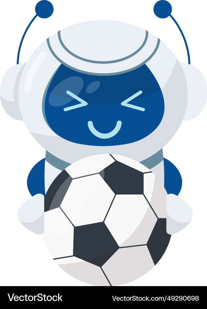Robot with ball Royalty Free Vector Image - VectorStock