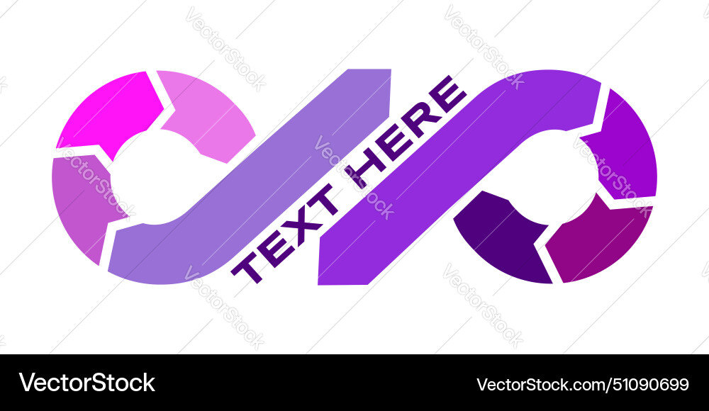 8 stages infinity shape infographics template Vector Image