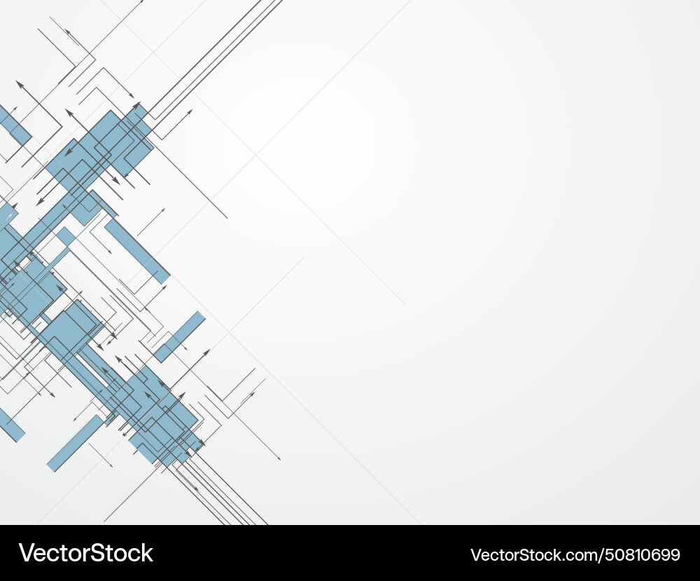 Abstract water blur technology circuit background Vector Image
