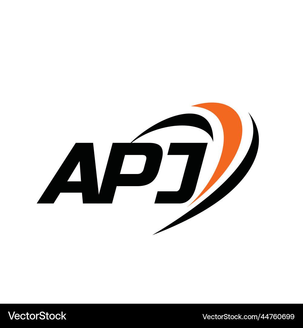 Apj monogram logo Royalty Free Vector Image - VectorStock