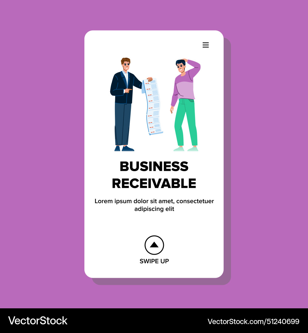 Credit business receivable Royalty Free Vector Image