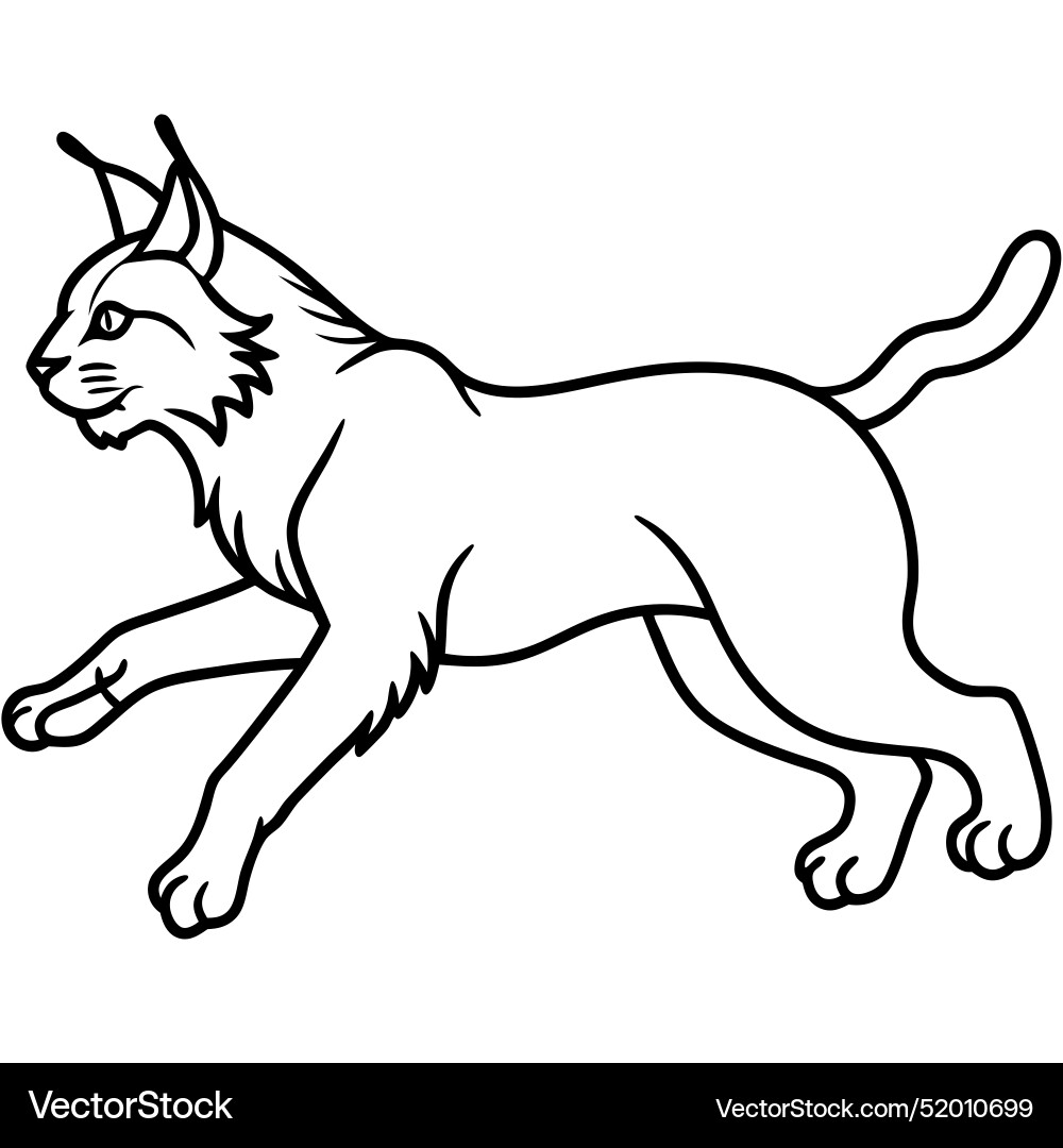 Eurasian lynx jumps icon Royalty Free Vector Image
