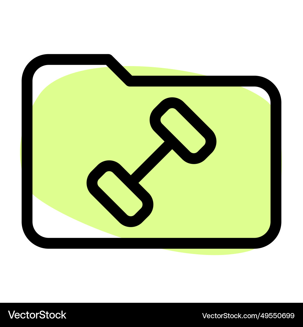 Exercise related computer folder isolated Vector Image
