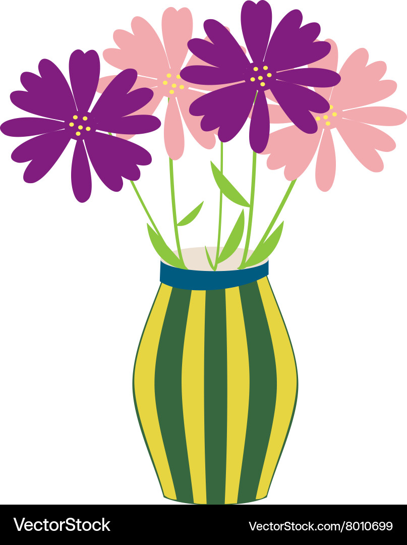 Flower vase Royalty Free Vector Image - VectorStock