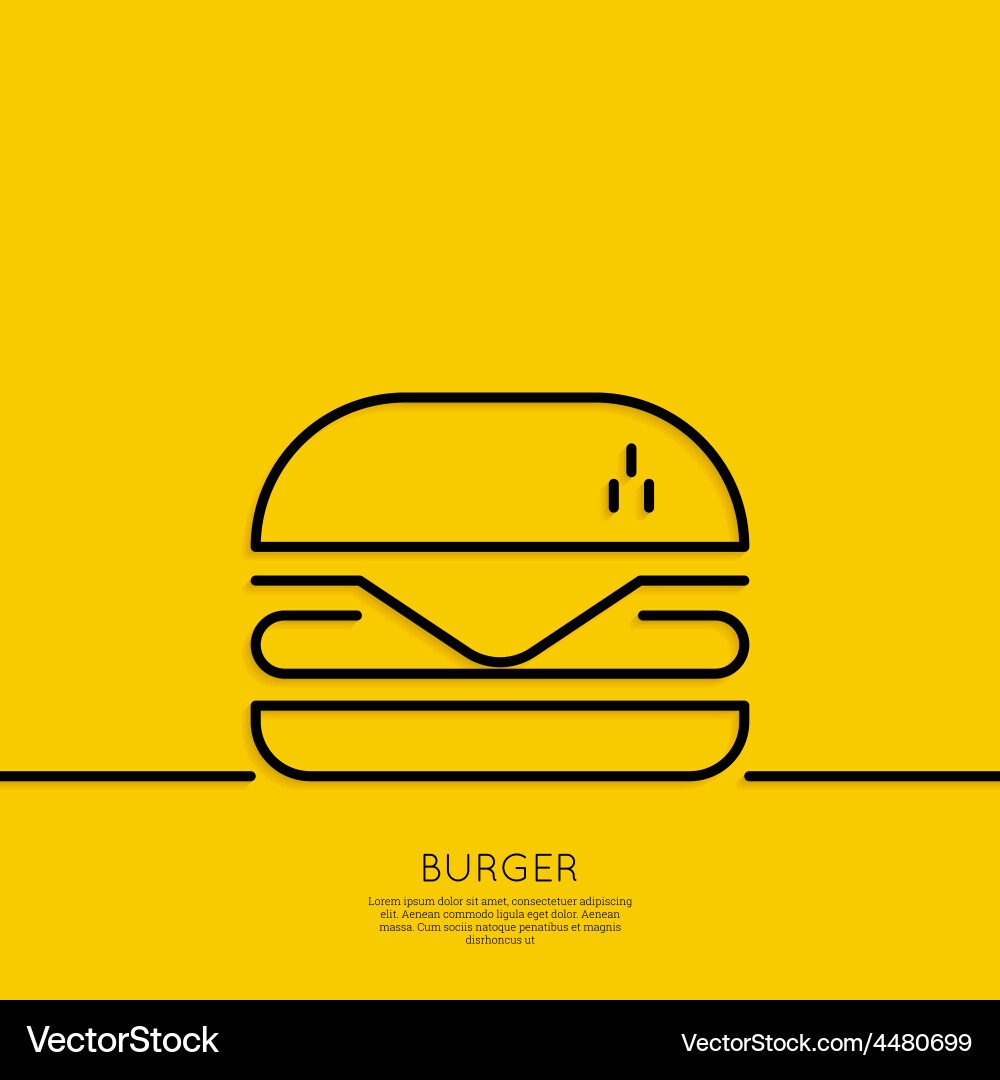 Hamburger icon on a yellow background Royalty Free Vector