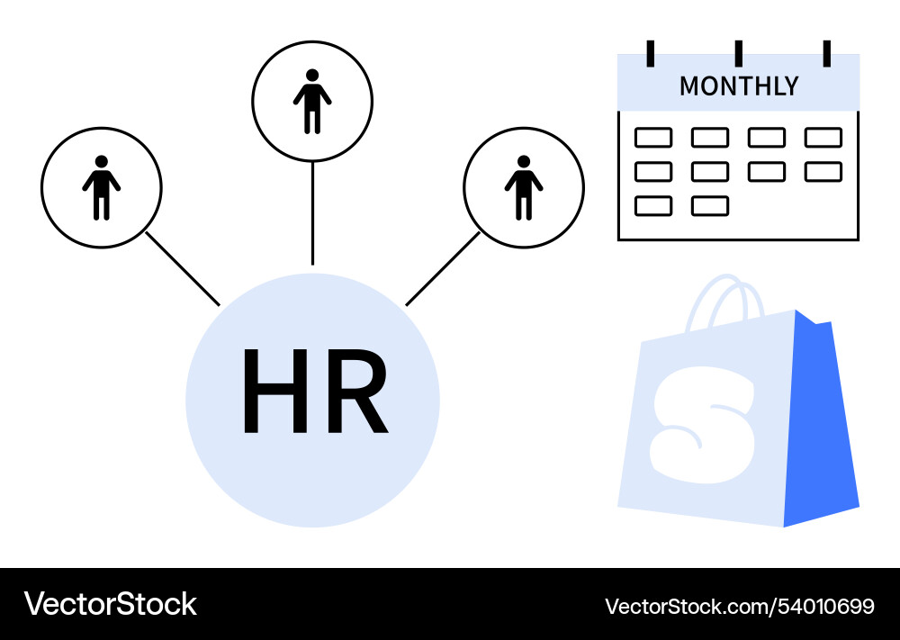 Human resources monthly calendar with employee Vector Image