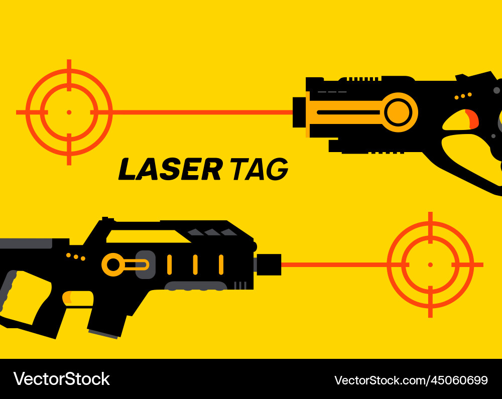 Laser tag gun game icon Royalty Free Vector Image