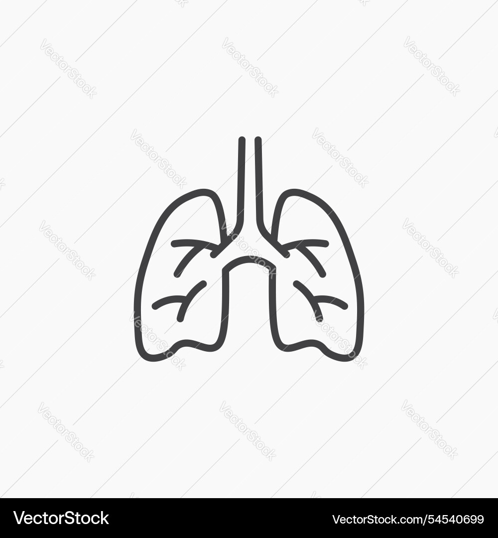 Lung icon Royalty Free Vector Image - VectorStock