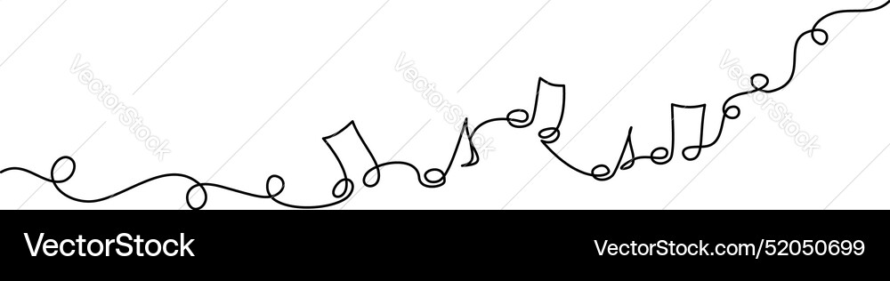 Musical Notes Banner Royalty Free Vector Image