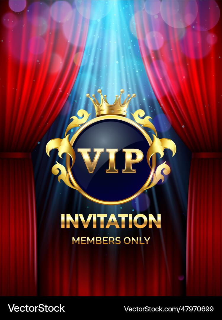 Premium invitation card vip party invite Vector Image