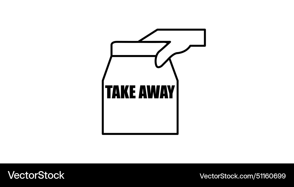 Take away bag icon Royalty Free Vector Image - VectorStock