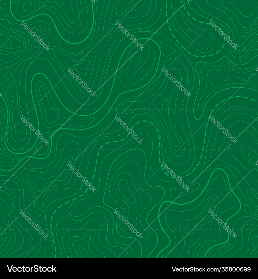 Topographic realistic green map travel Royalty Free Vector