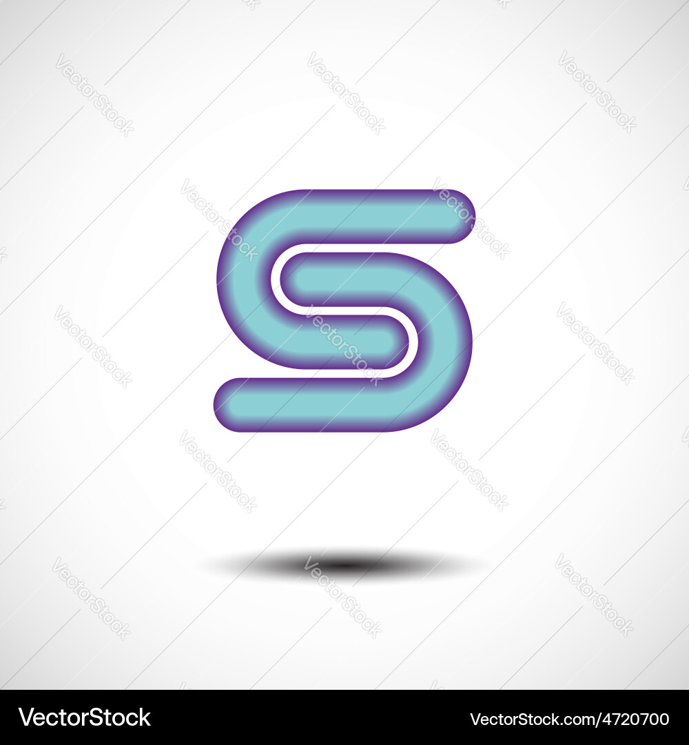 Abstract letter s icon Royalty Free Vector Image