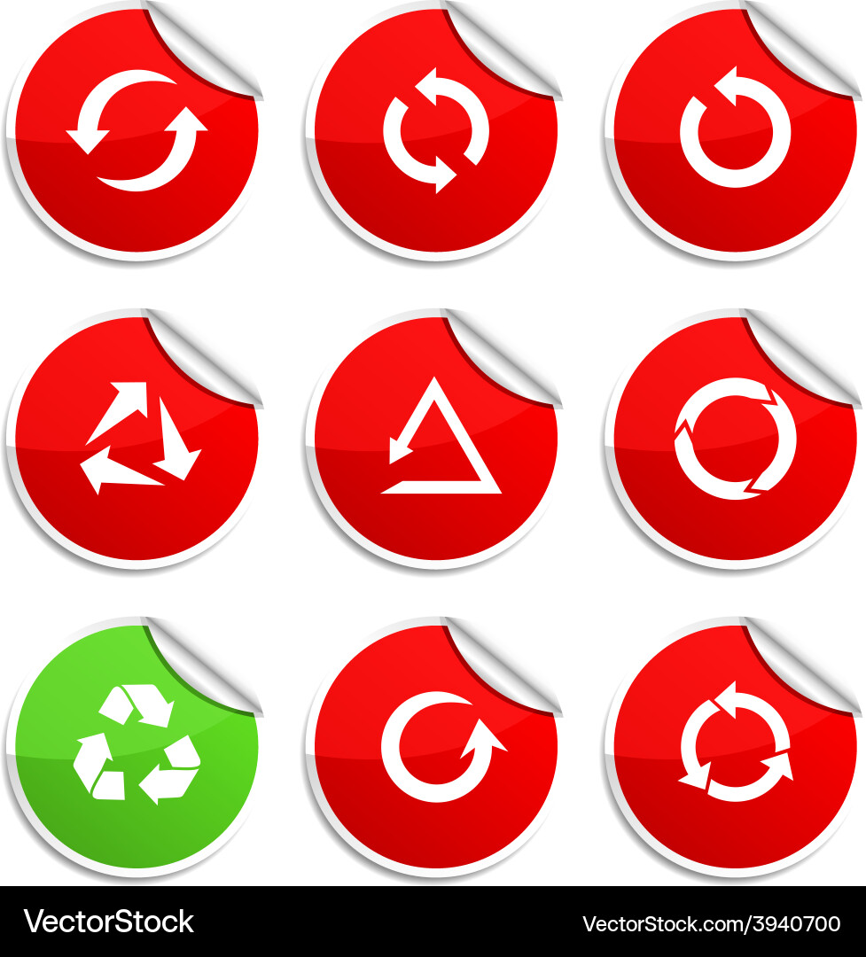 Arrows stickers Royalty Free Vector Image - VectorStock