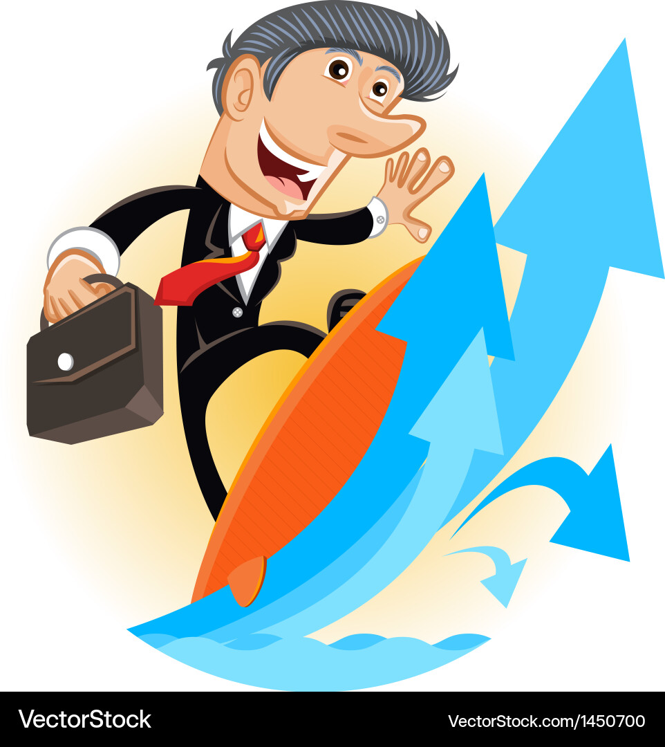 Climbing up corporate ladder Royalty Free Vector Image
