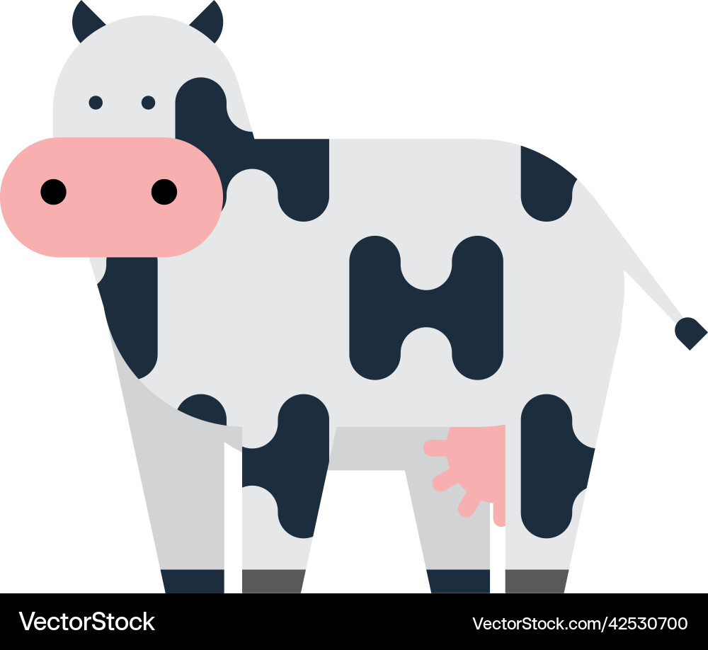 Cow basic forms Royalty Free Vector Image - VectorStock