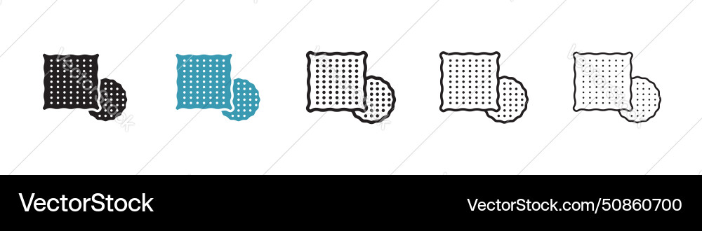 Crackers icon set biscuit snack cheese symbol Vector Image