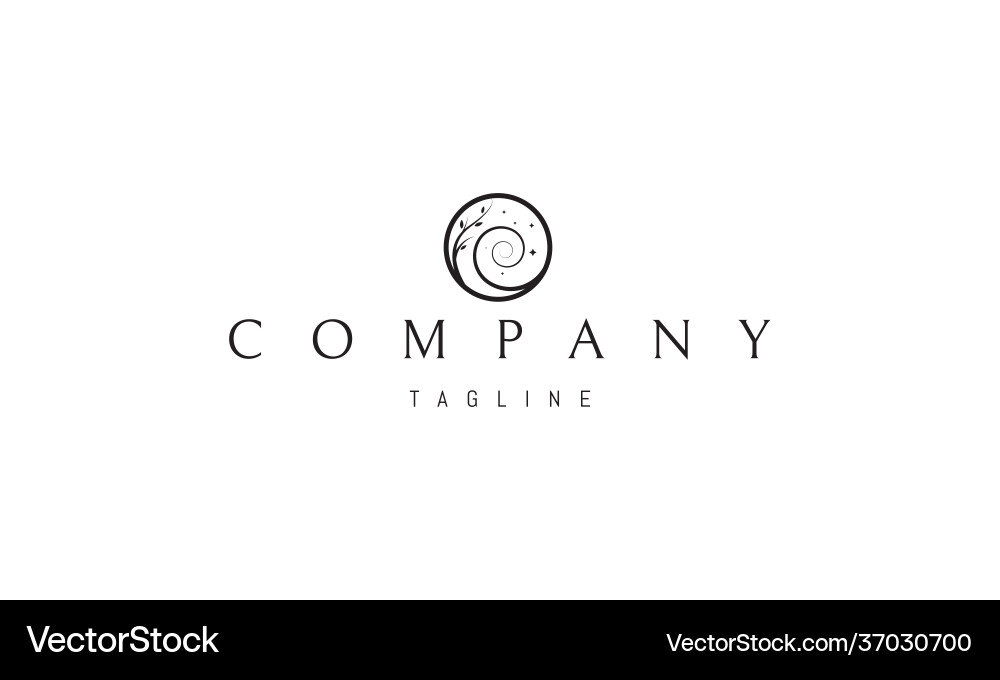 Floral Spiral Logo Royalty Free Vector Image - VectorStock