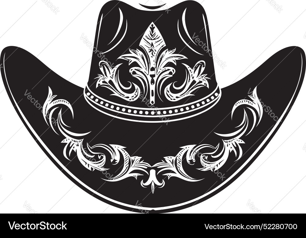 Frontier fashionista cowboy hat icon in sharp Vector Image