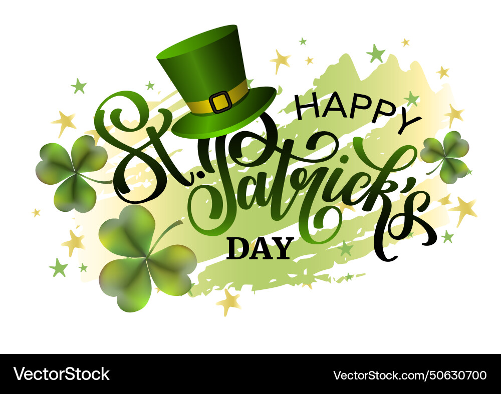 Happy saint patricks day abstract green gold Vector Image
